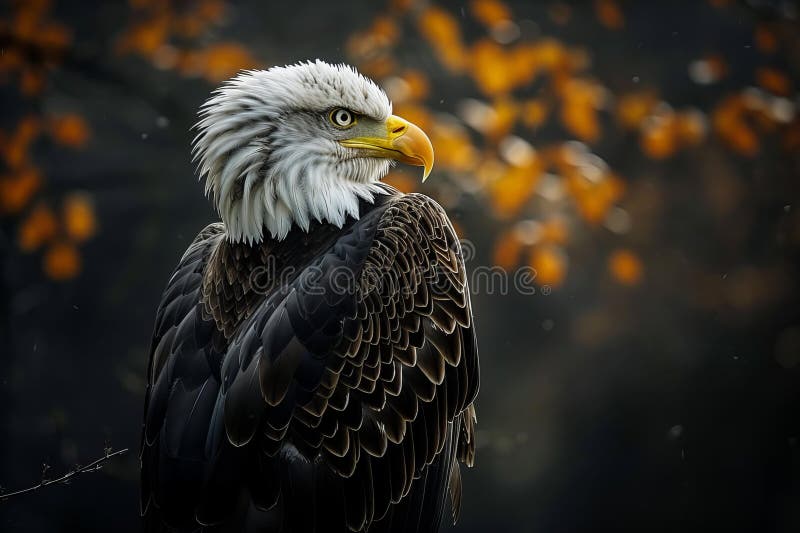 Depicting a Bald Eagle is Facing Away from Us, High Quality, High ...