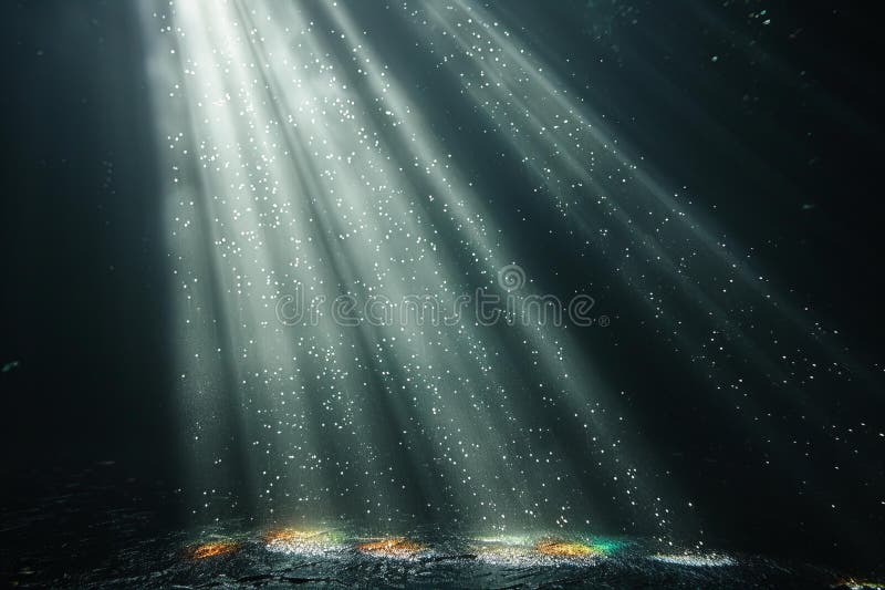 Depicting a Beam of White Light Shines Down from the Top Left Corner, Creating an Elegant and ...