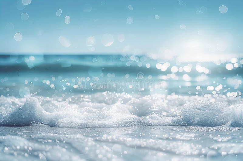 Depicting a Blurred Light Blue Background with Bokeh, Abstract Blur ...