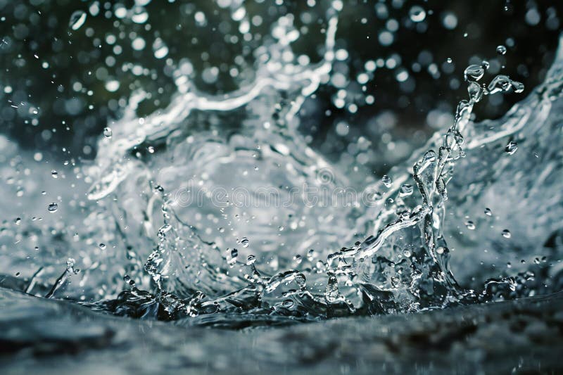 Depicting Closeup of a Water Wave, Capturing the Dynamic Movement and ...