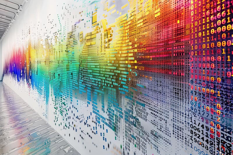 Depicting a Colorful Numbers Arranged in Rows and Columns, Forming an ...