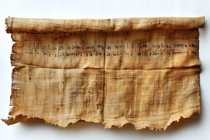 Depicting a Flat, Slightly Worn Ancient Papyrus Sheet with the Texture ...