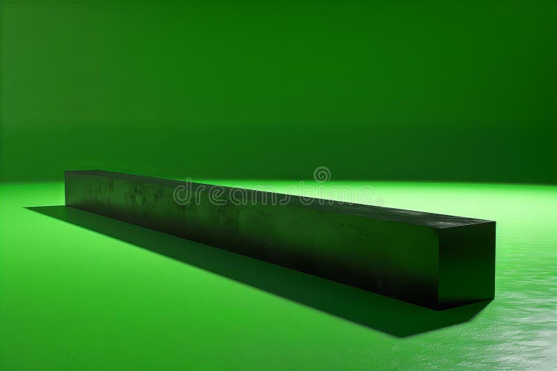 Depicting a with a Green Screen, the Image is Showing a Long Black Beam ...