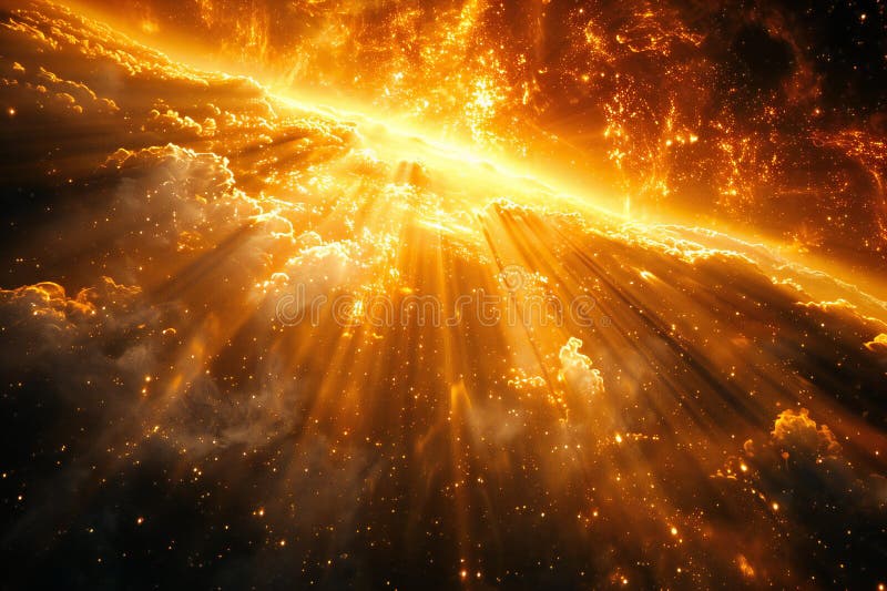 Depicting a Image of an Image with Golden Rays, High Quality, High ...