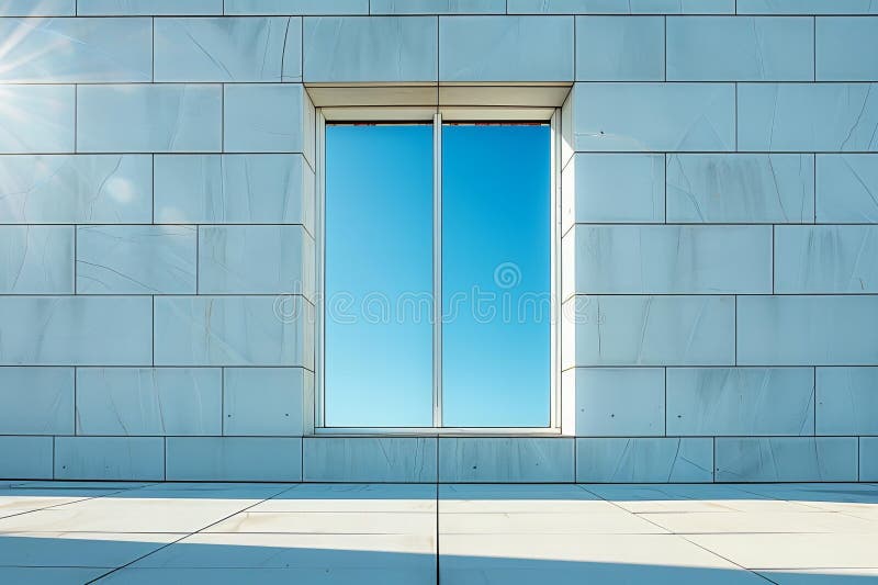 Depicting a Large White Window on the Building, High Quality, High ...