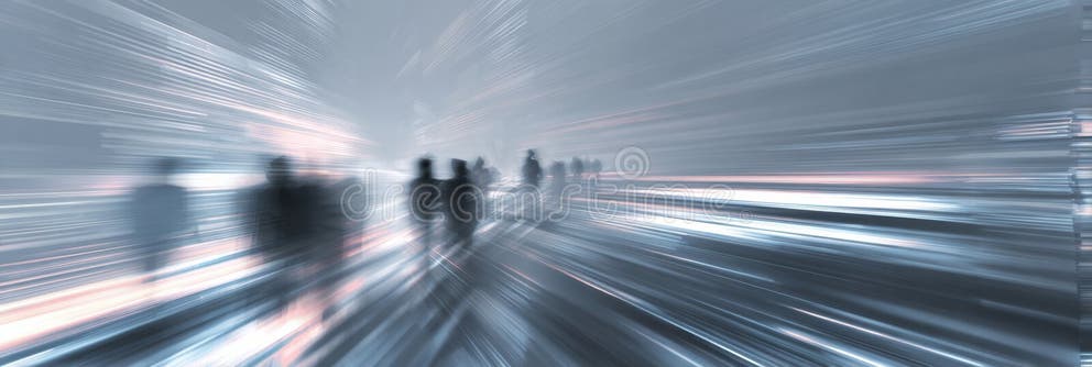 Motion Blur Visualization of a Digital Support Network Highlighting ...