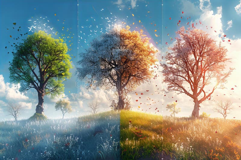 Depicting a Photorealistic of an Image that is Divided into Five ...