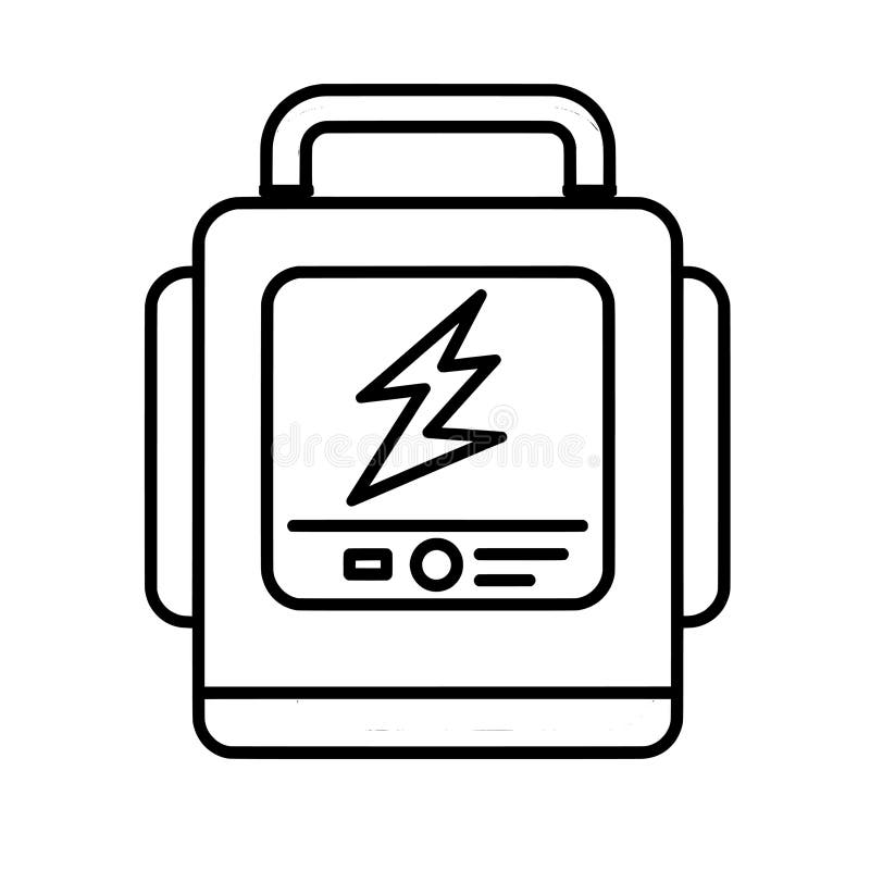 Depicting Portable Generator Icon with Lightning Bolt Symbol. Stock ...
