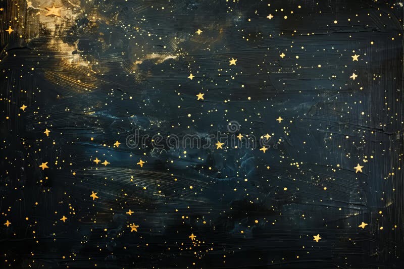 Depicting a Starry Sky, Black Background, Small Stars Scattered in the ...