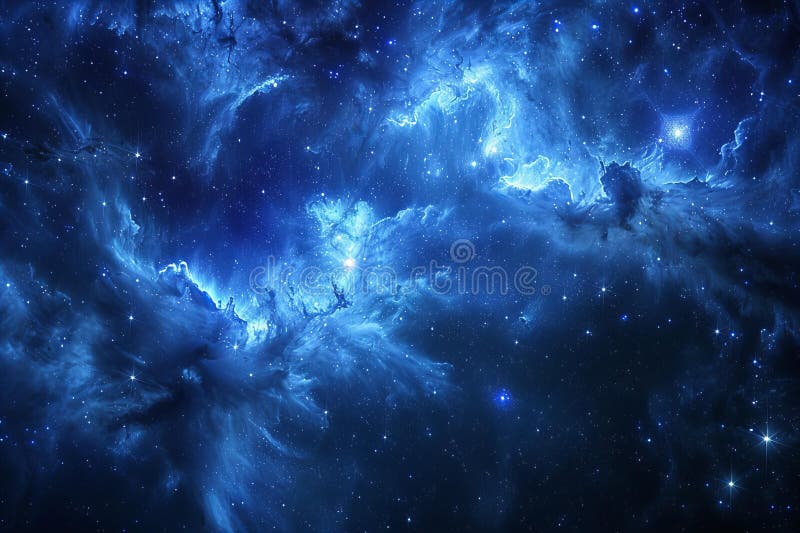 Depicting a Very Large Space with Blue and Blue Stars, High Quality ...