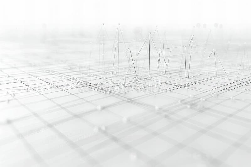 Depicting a White Background with an Intricate Grid Pattern ...