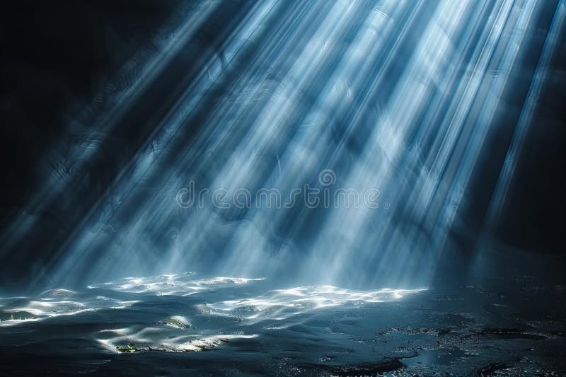 Depicting a White Light Rays, Isolated on Black Background, High ...