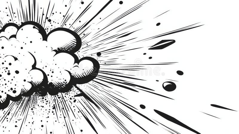 Depiction of Abstract Comic Action Featuring Fast Lines, Motion ...