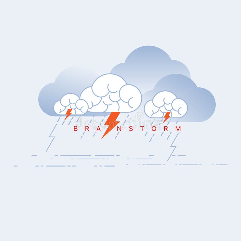 Brainstorm Rain Fall stock vector. Illustration of blue - 187267164