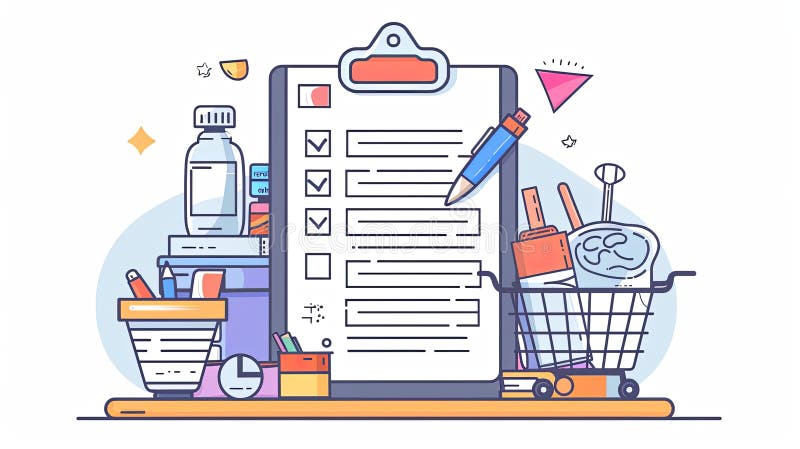 Depiction of a Checklist Featuring Items To Buy or Tasks To Finish ...