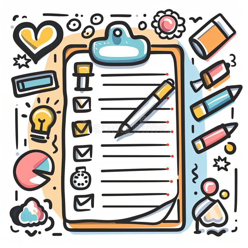 Depiction of a Checklist Featuring Items To Buy or Tasks To Finish ...