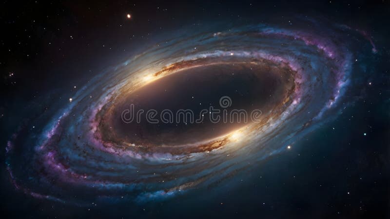 A Depiction of Dark Matter Bending Light Around a Cosmic Object Stock ...