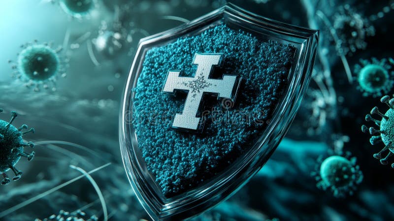 Depiction of a Defensive Barrier Safeguarding Against Microbial Threats ...