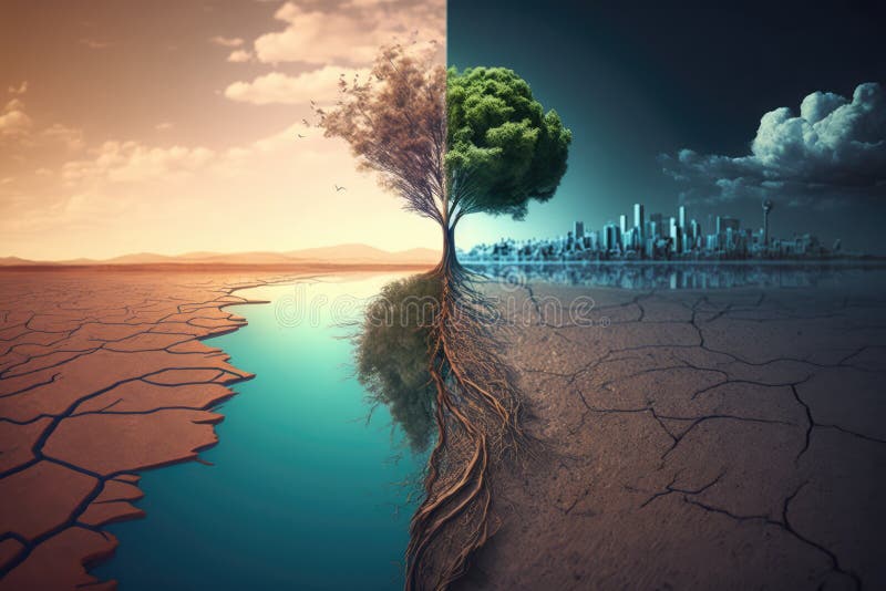 Impact of Human Industrial Activity on the Planet Earth. Generative Ai ...