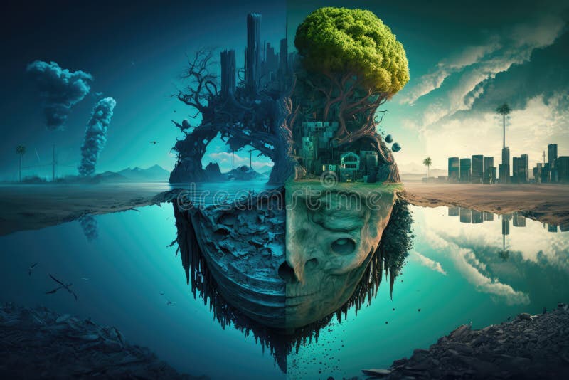 Impact of Human Industrial Activity on the Planet Earth. Generative Ai ...