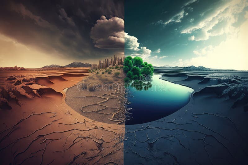 Impact of Human Industrial Activity on the Planet Earth. Generative Ai ...