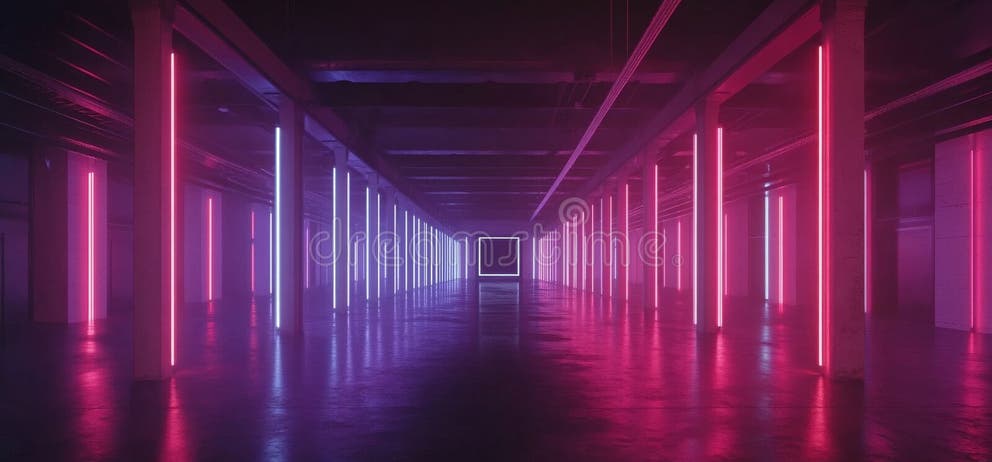 The Depiction of a Futuristic Sci-fi Environment with Cyber Modern Rectangular Structures ...