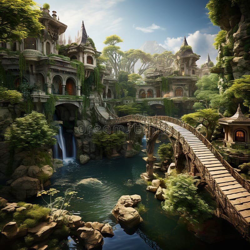 Elven Landscape Stock Illustrations – 388 Elven Landscape Stock ...