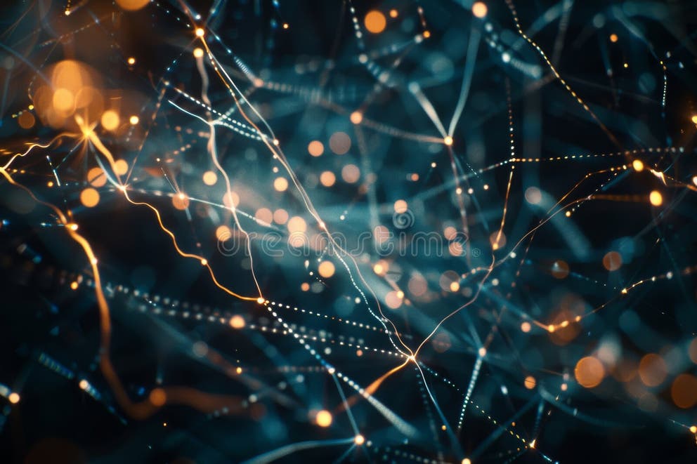 AI Algorithms Visualized in Networks Stock Illustration - Illustration of algorithms, flow ...