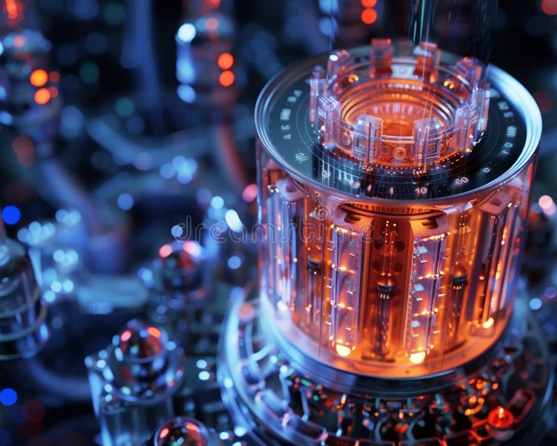 Depiction of a Quantum Computer in an Alien Civilization Stock ...