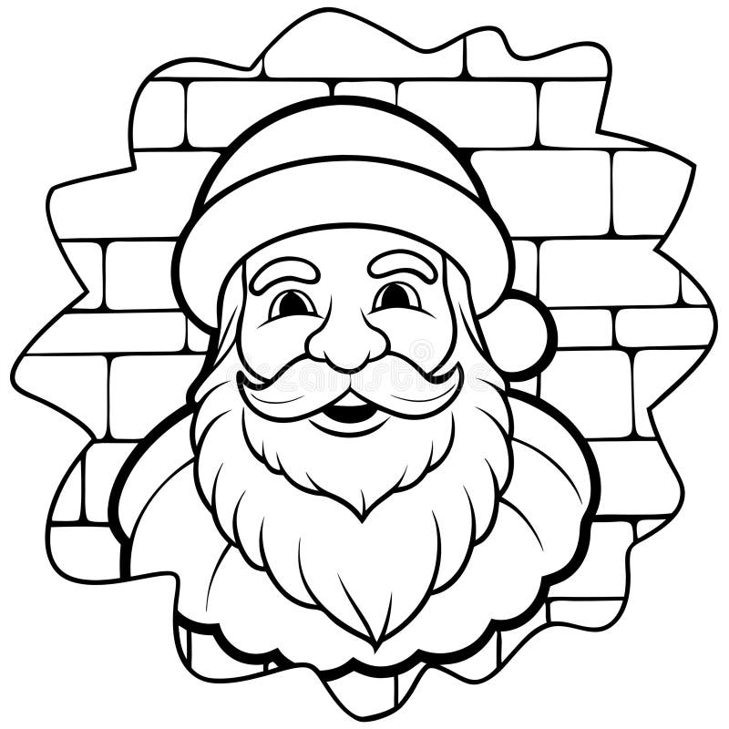 Depiction of Santa Claus on a Graffiti Wall. Christmas Background Stock ...