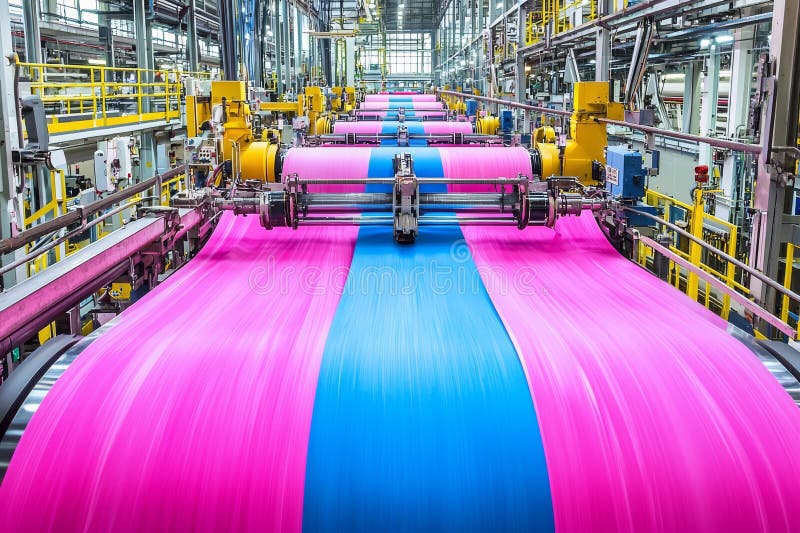 A Depiction of the Textile Manufacturing Process, Displaying the ...