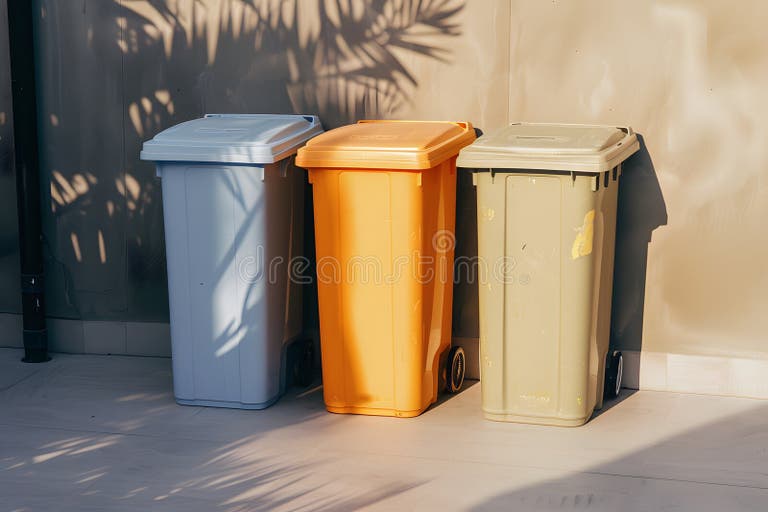 A Depiction of Trash Sorting Showcasing an Organized System for ...