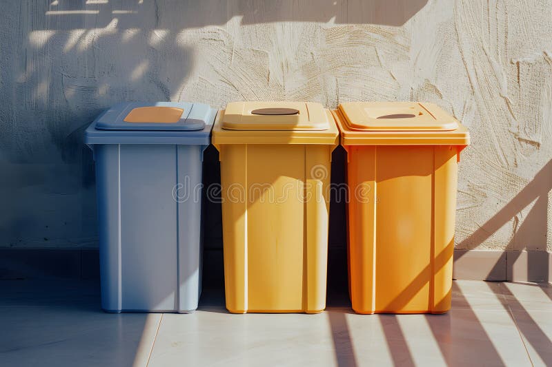 A Depiction of Trash Sorting Showcasing an Organized System for ...