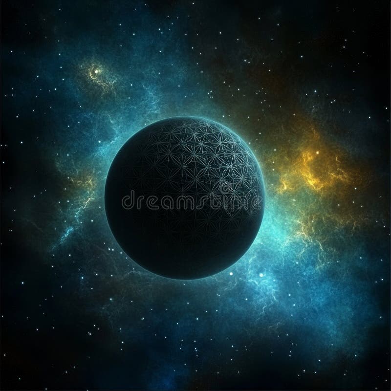 Depictions of a Minimalist Space Scene Featuring a Single Large Planet ...