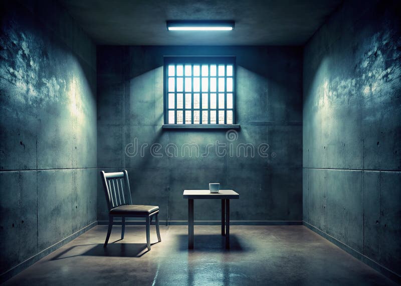 A Depictive Prison Cell an Empty Space of Confinement Isolation and ...