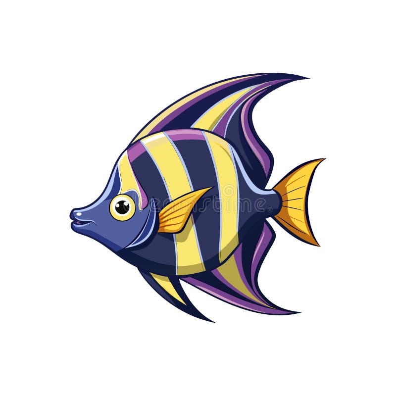 Batfish with Unique Realistic Coloration Stock Illustration ...