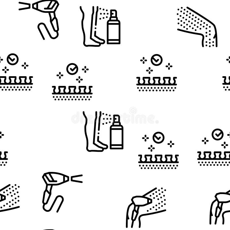 Depilation Procedure Seamless Pattern Vector Stock Vector ...