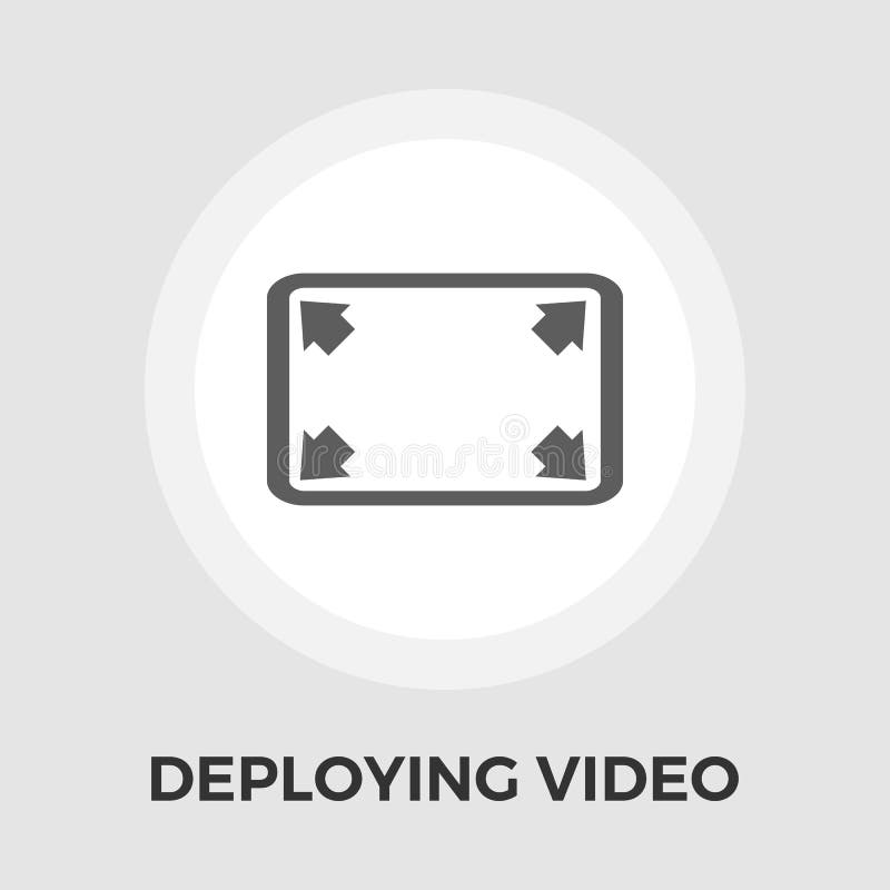 Deploying Video Vector Flat Icon Stock Vector - Illustration of size ...