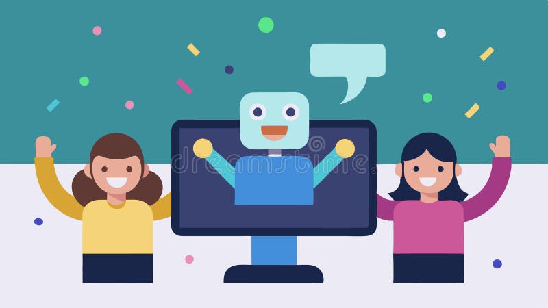 Deployment Day a Group of Developers Celebrating Around a Computer ...