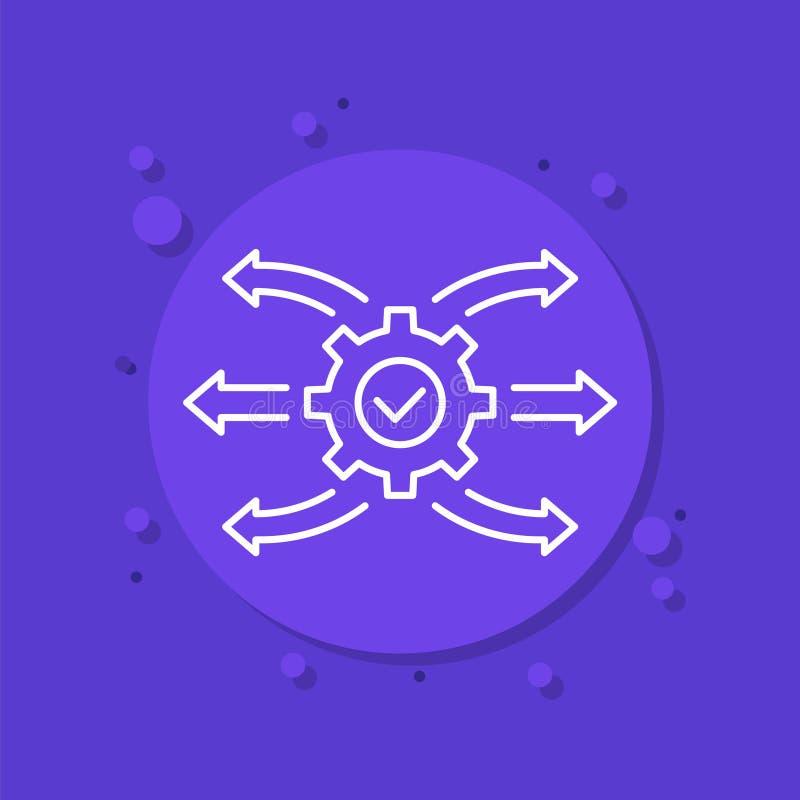 Deployment Icon, Project Execution Line Vector Stock Vector ...