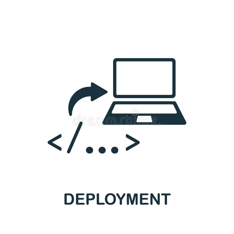 Deployment Icon. Monochrome Simple Business Intelligence Icon for ... Deployment Icon. Monochrome Simple Business Intelligence Icon for ...