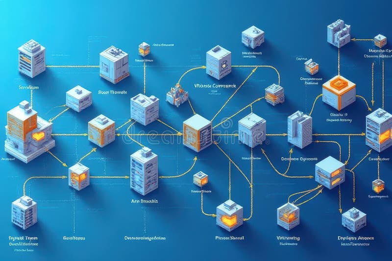 Deployments Via DevOps Tools Stock Illustration - Illustration of ...