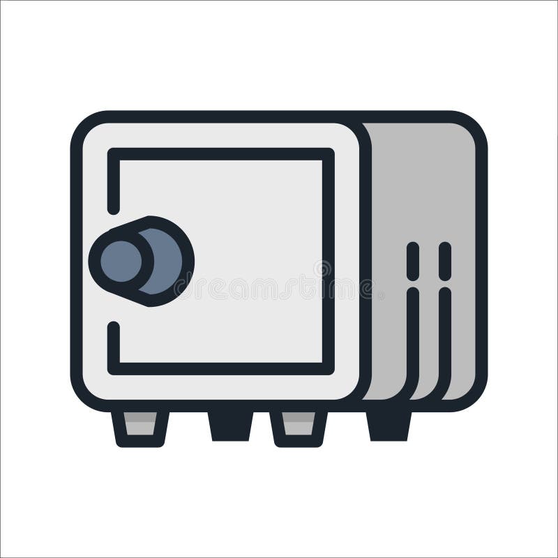 Deposit Box Icon Color Illustration Design Stock Vector - Illustration ...