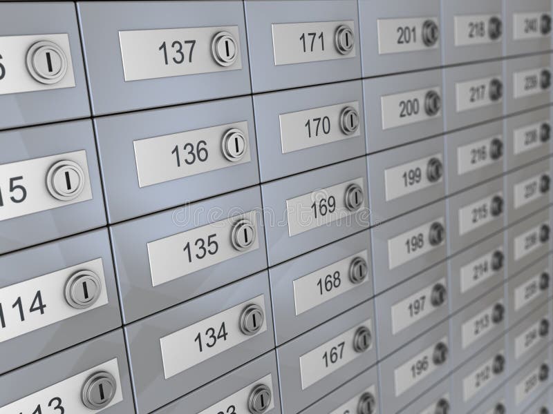 Deposit boxes stock illustration. Illustration of finance - 45334662