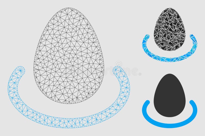 Deposit Egg Vector Mesh 2D Model and Triangle Mosaic Icon Stock Vector ...