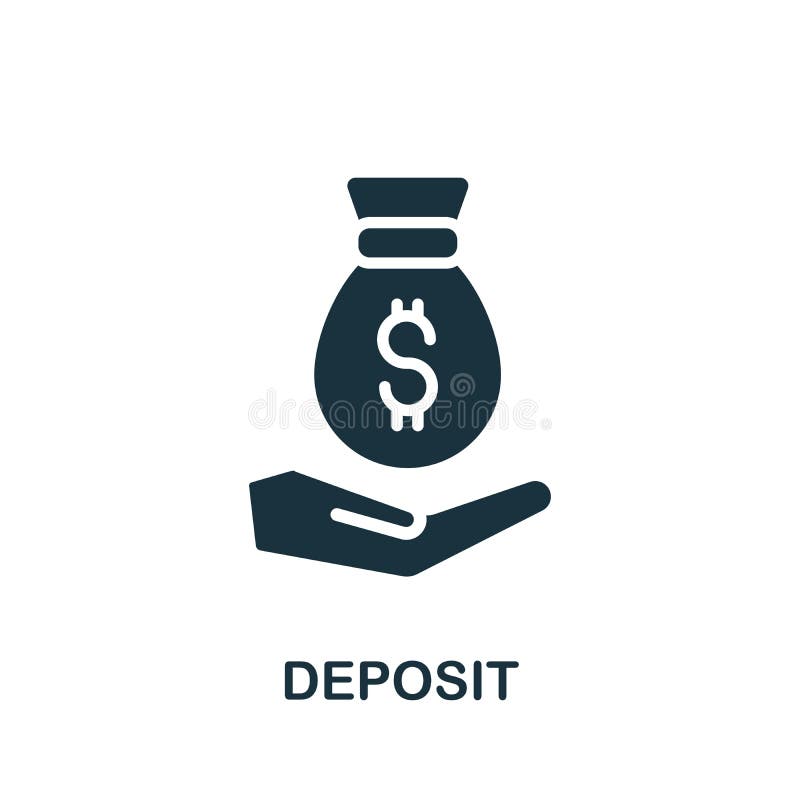 Deposit Icon. Monochrome Simple Deposit Icon for Templates, Web Design ...