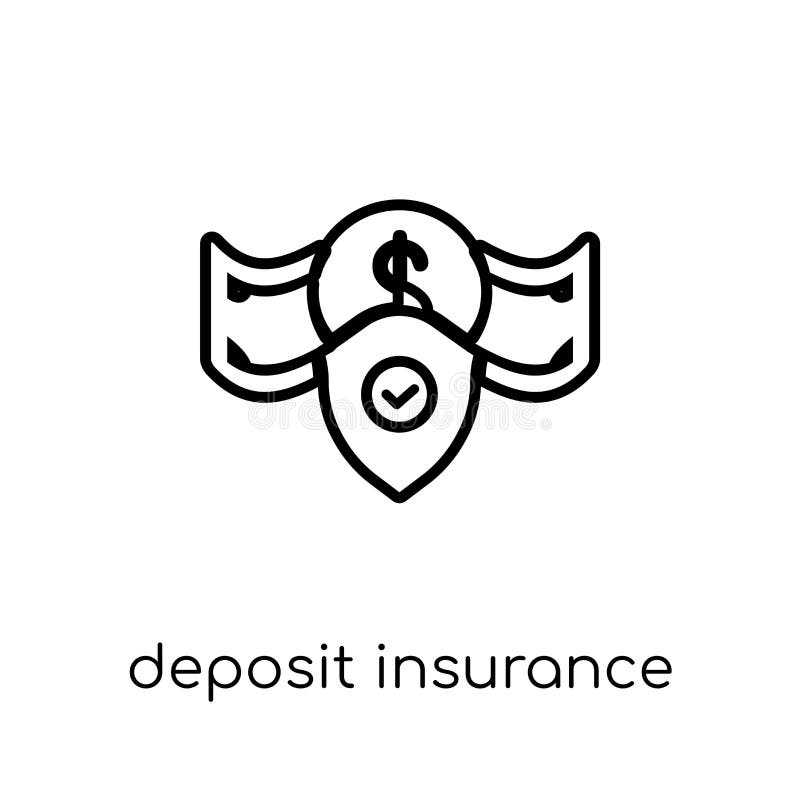 Deposit Insurance Icon. Trendy Modern Flat Linear Vector Deposit Stock ...