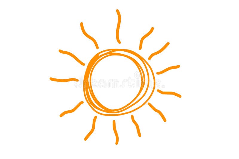Cute Sun Doodle Illustration Stock Vector - Illustration of hand, cute ...