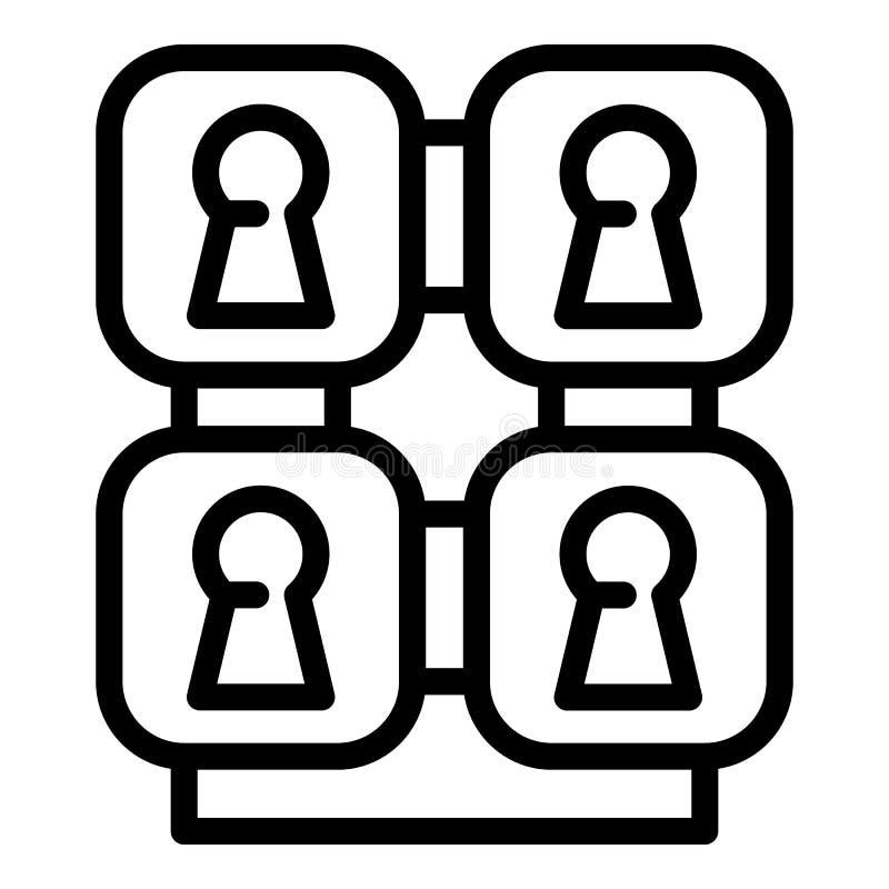 Deposit Room Key Icon, Outline Style Stock Vector - Illustration of ...