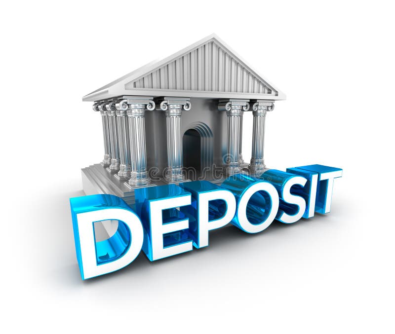 Deposit text, concept stock illustration. Illustration of render - 61086082